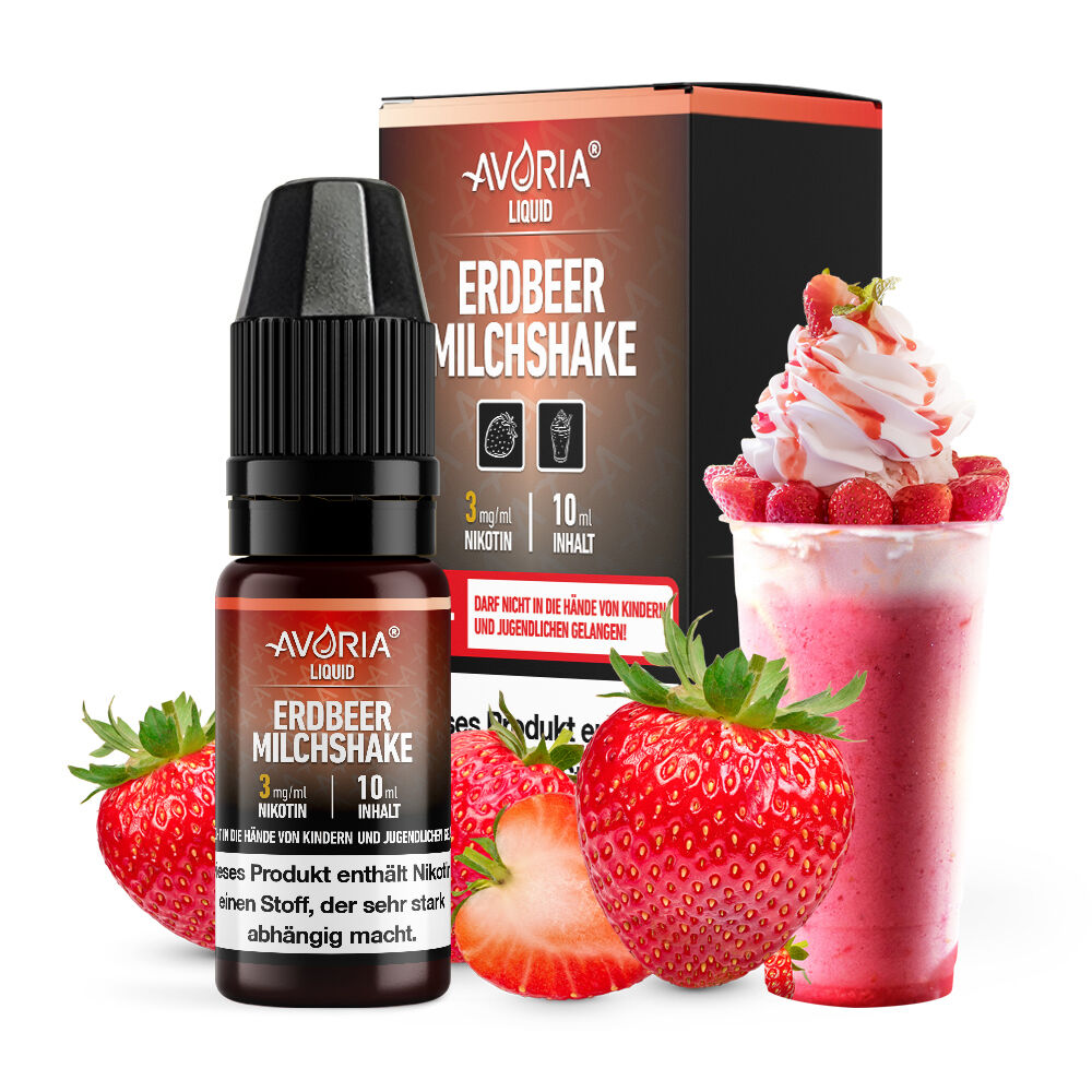 Avoria - Erdbeer-Milchshake Liquid 10ml bei 💜 Vape-Customs.de kaufen!